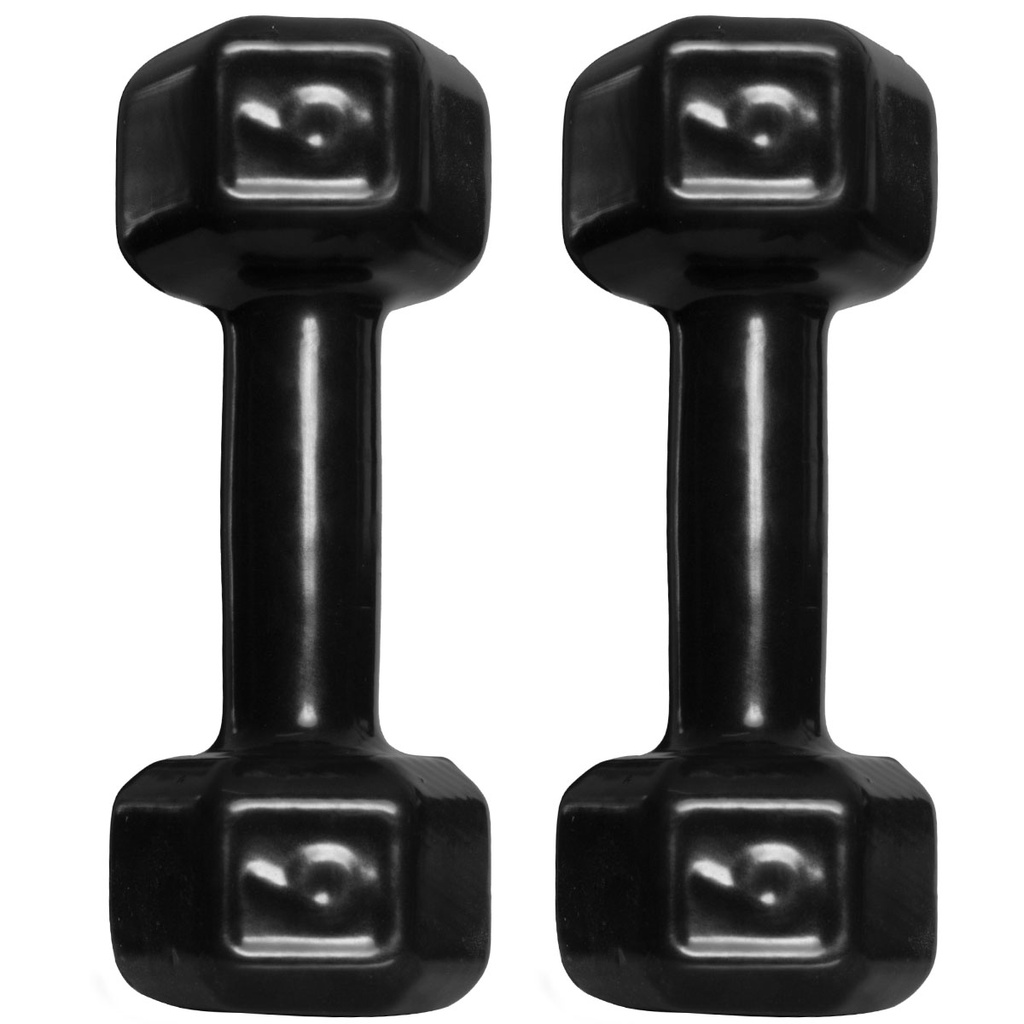 Par Halteres Academia Sextavado Emborrachado 6kg Para Treinos De ...