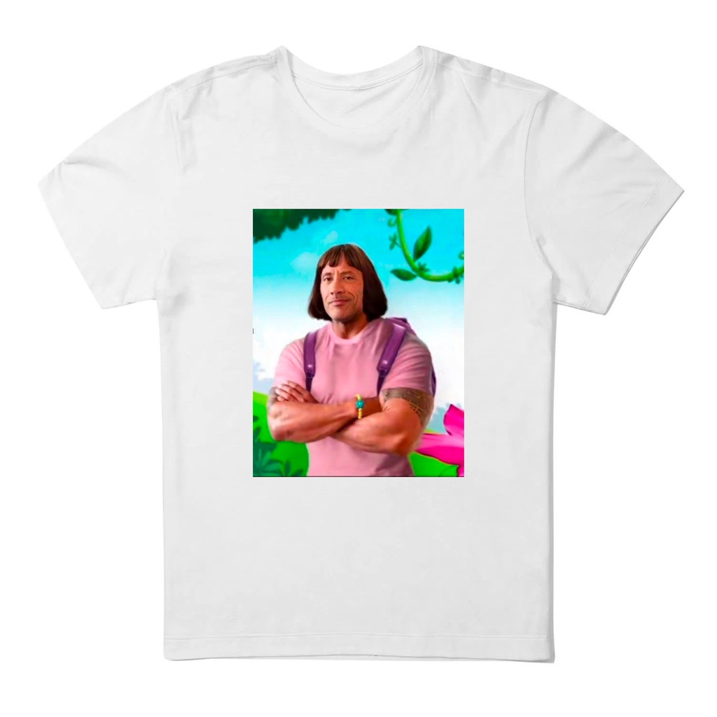 Camiseta Dwayne Johnson Dora explorer | Shopee Brasil