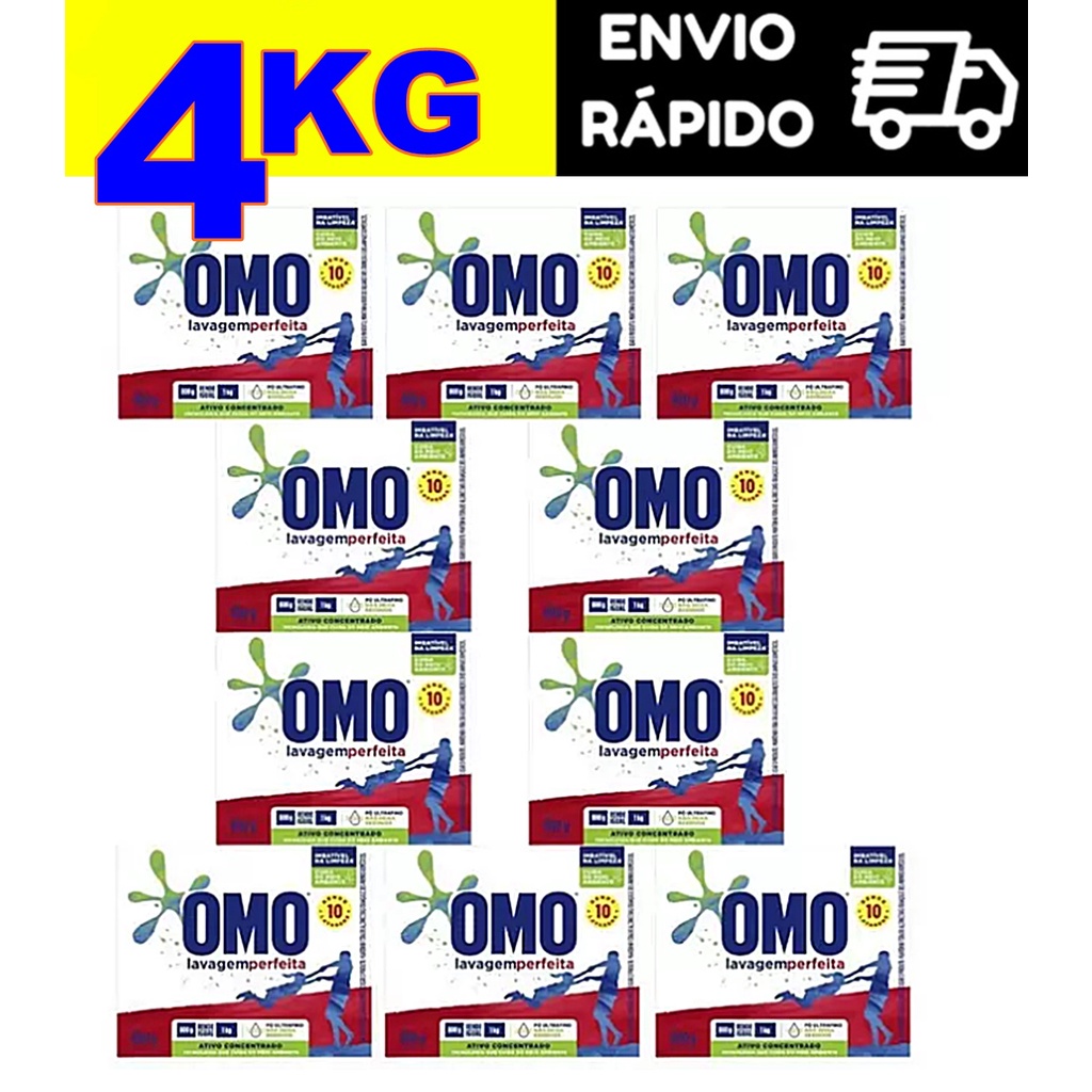OMO - Kit OMO 10 CAIXAS ou Refil Lava Roupas Sabão em Pó OMO Lavagem ...