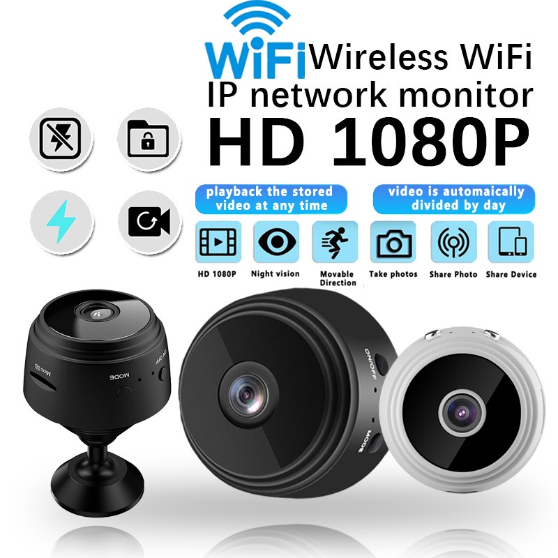 Câmera A9 Mini Sem Fio Wi-Fi HD 1080P Versão Noturna Câmeras De ...