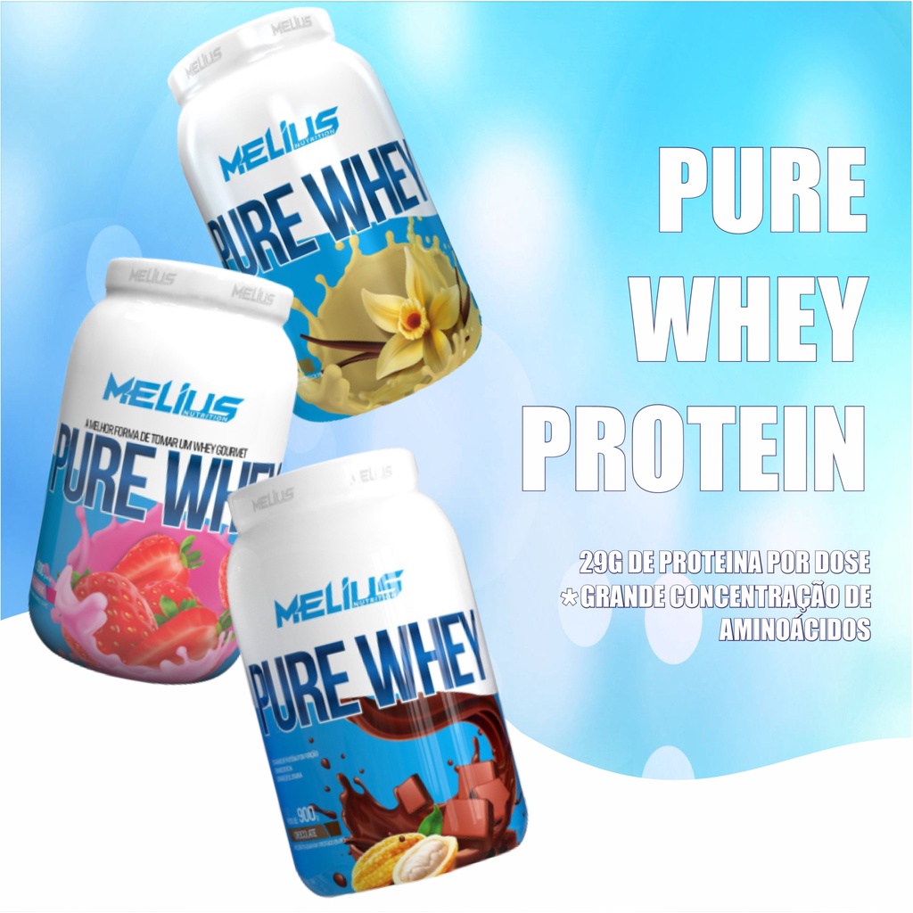 Whey Pure 900g Melius Nutrition | Shopee Brasil