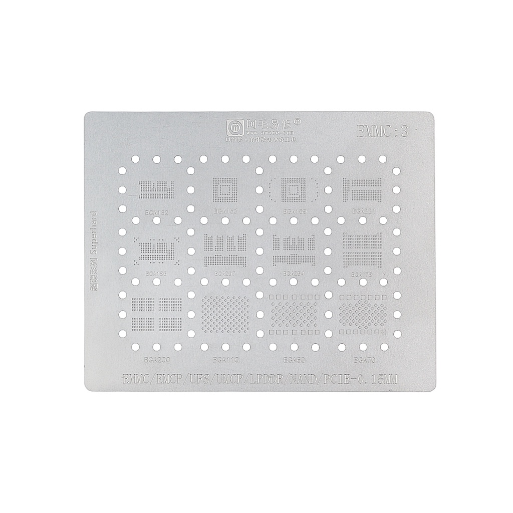 Stencil Amaoe Emmc Emcp UFS 0.15mm EMMC 3 - Faz a Boa!