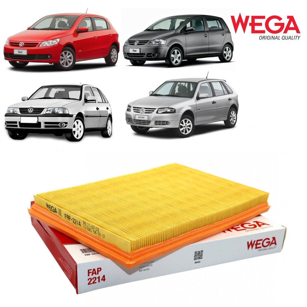 Filtro de Ar Wega FAP-2214 Gol G3 G4 G5 Fox | Shopee Brasil