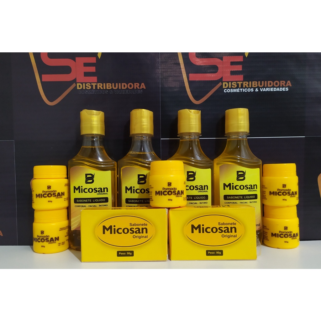 Pomada Micosan Clareadora Kit 5 Pomadas 4 Sabonetes Liquidos 2 ...