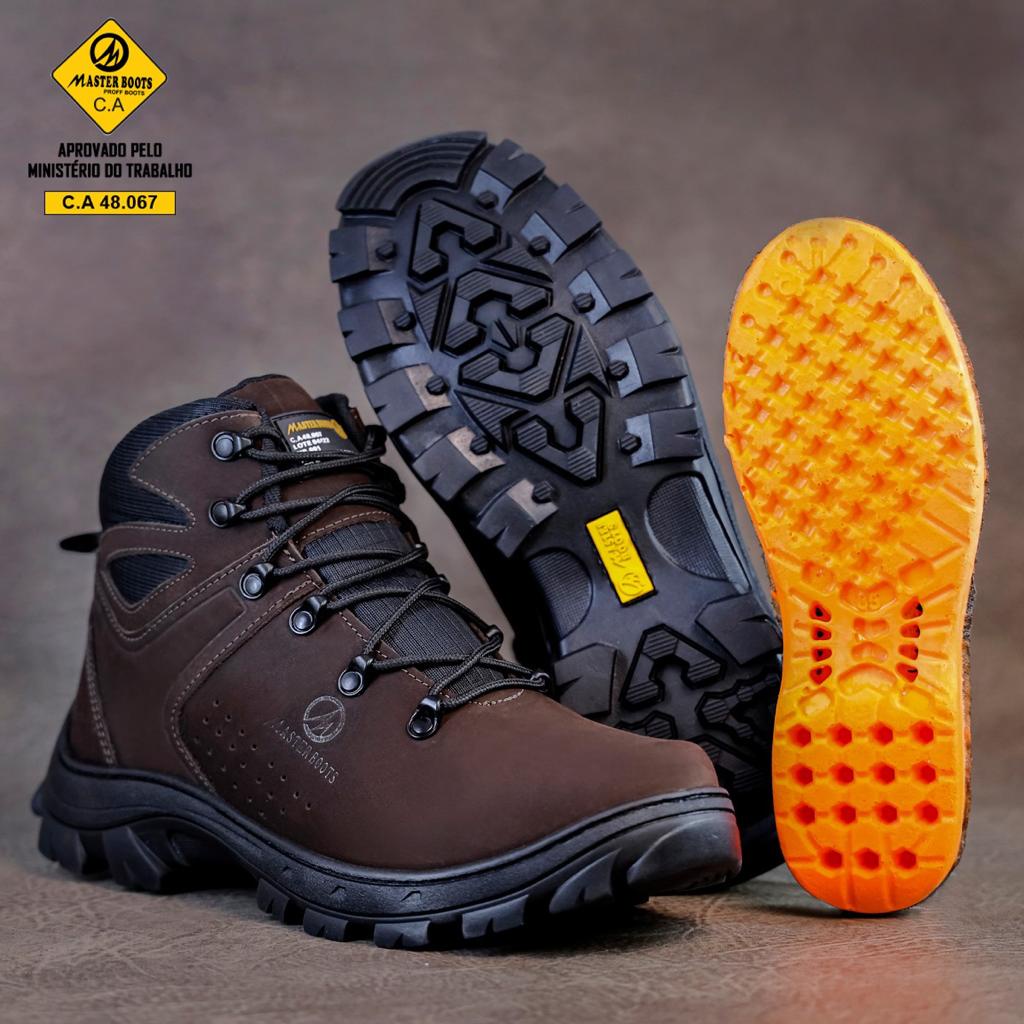 Bota Masterboots C.A EPI Para Trabalho Palmilha Gel Pronta Entrega | Shopee Brasil