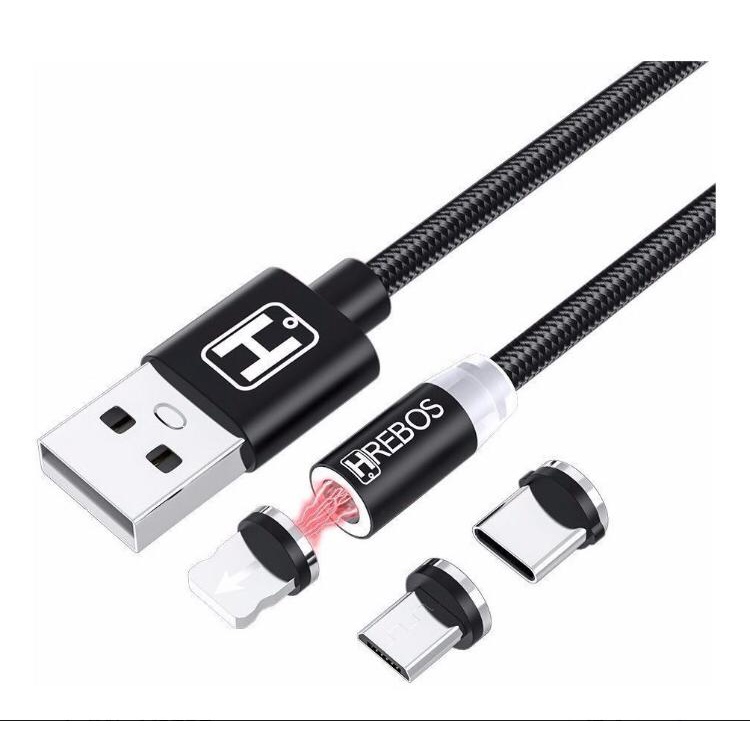 CABO CARREGADOR MAGNETICO 3 EM 1, TIPO C, LIGHTNING, V8 | Shopee Brasil