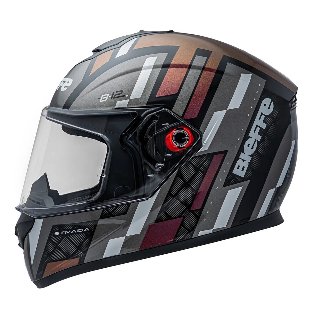 Capacete Moto Bieffe Helmets B12 Strada Preto Camaleão | Shopee Brasil