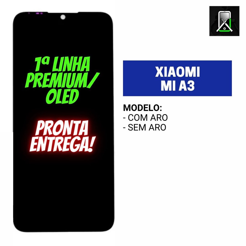 Tela Frontal Display XIAOMI MI A3 Preto LCD Touch Screen (INCELL/OLED) | Shopee Brasil