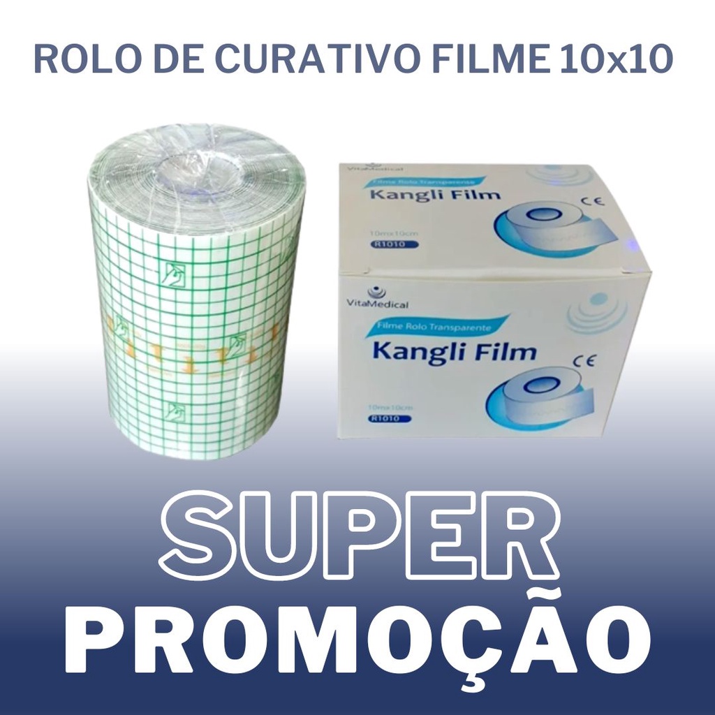 Curativo Filme Transparente Tatoo Rolo Com 10cmX10m - Escorrega o Preço