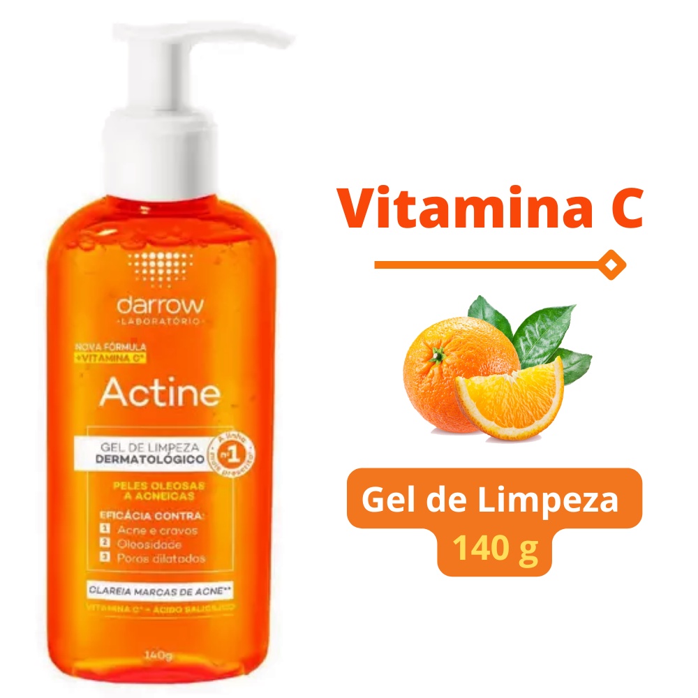Sabonete Gel de Limpeza Facial Actine c/ Vitamina C - 140g | Shopee Brasil