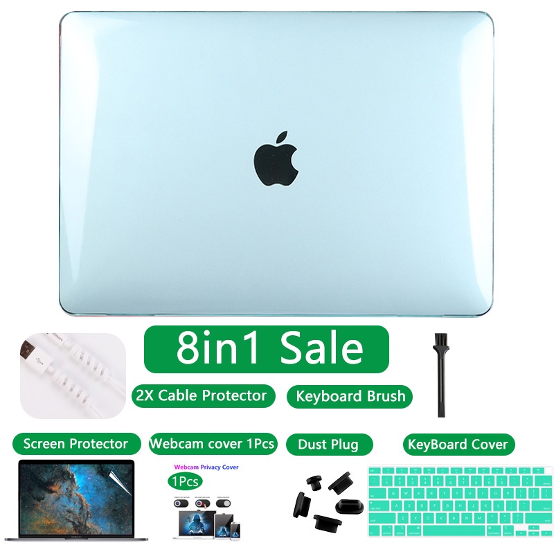 Capa Combinada 8 Em 1 Cristal Para Macbook Air M2 13.6inch A2681 Pro 13 ...