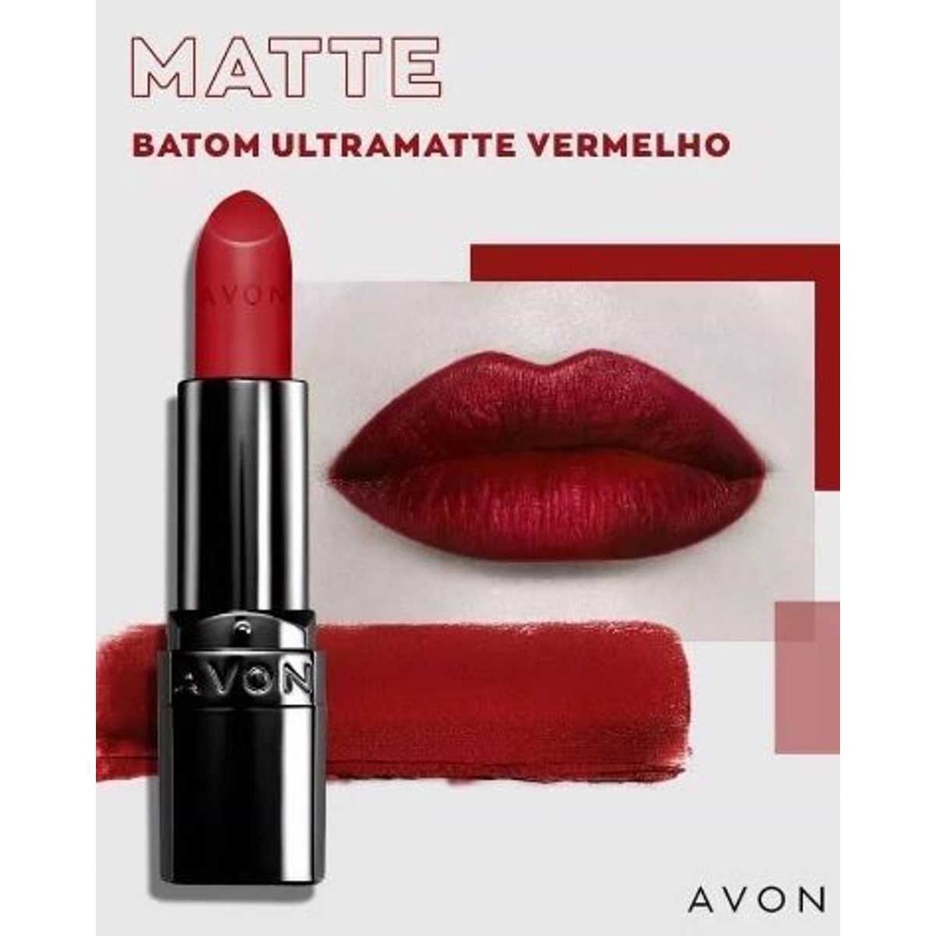 Batom Ultramatte Vermelho 3,6g Avon | Shopee Brasil