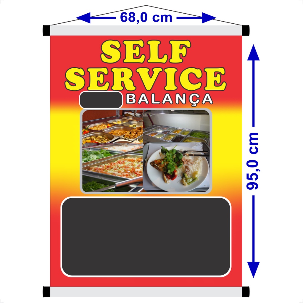 Banner Self Service Com Balança/Sem Balança, Banner Grande Reutilizável ...