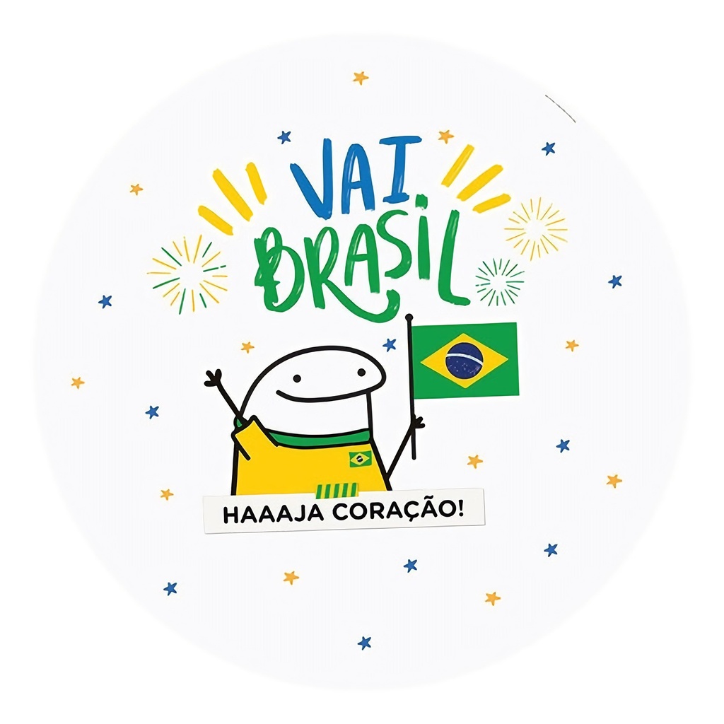 painel em lona redondo bento flork vai brasil copa do mundo decoração ...
