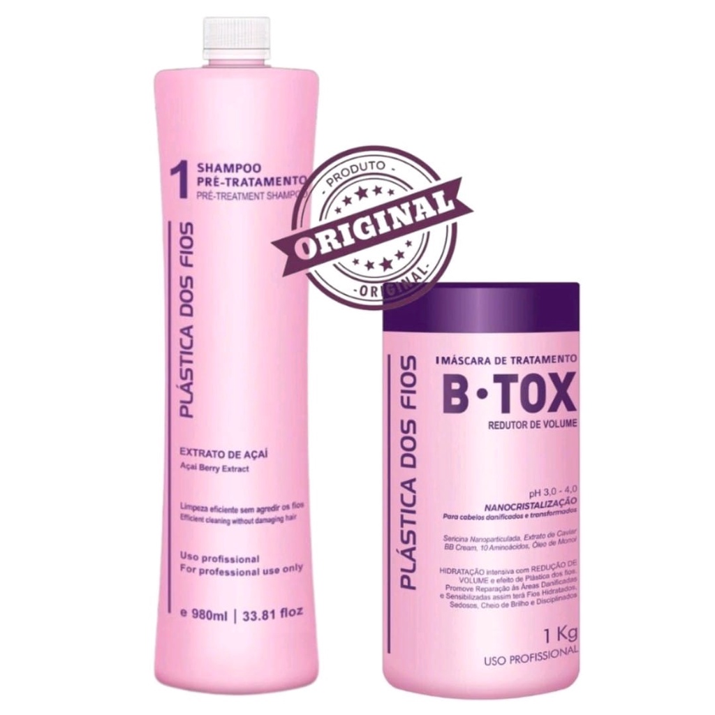 Plastica Dos Fios Kit Shampoo + Btox | Shopee Brasil
