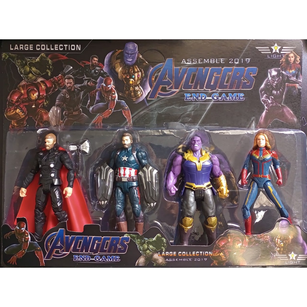 Kit Bonecos Super Heróis Avengers Marvel vingadores 4 Figuras de Ação ...