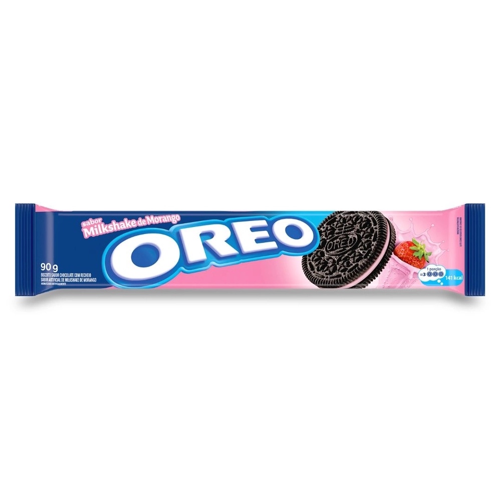 Caixa com 48 Unidades de Biscoito Chocolate Recheio de Morango Oreo ...