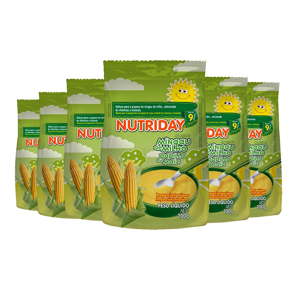 Mingau Infantil de Milho Nutriday 24 Unidades | Shopee Brasil