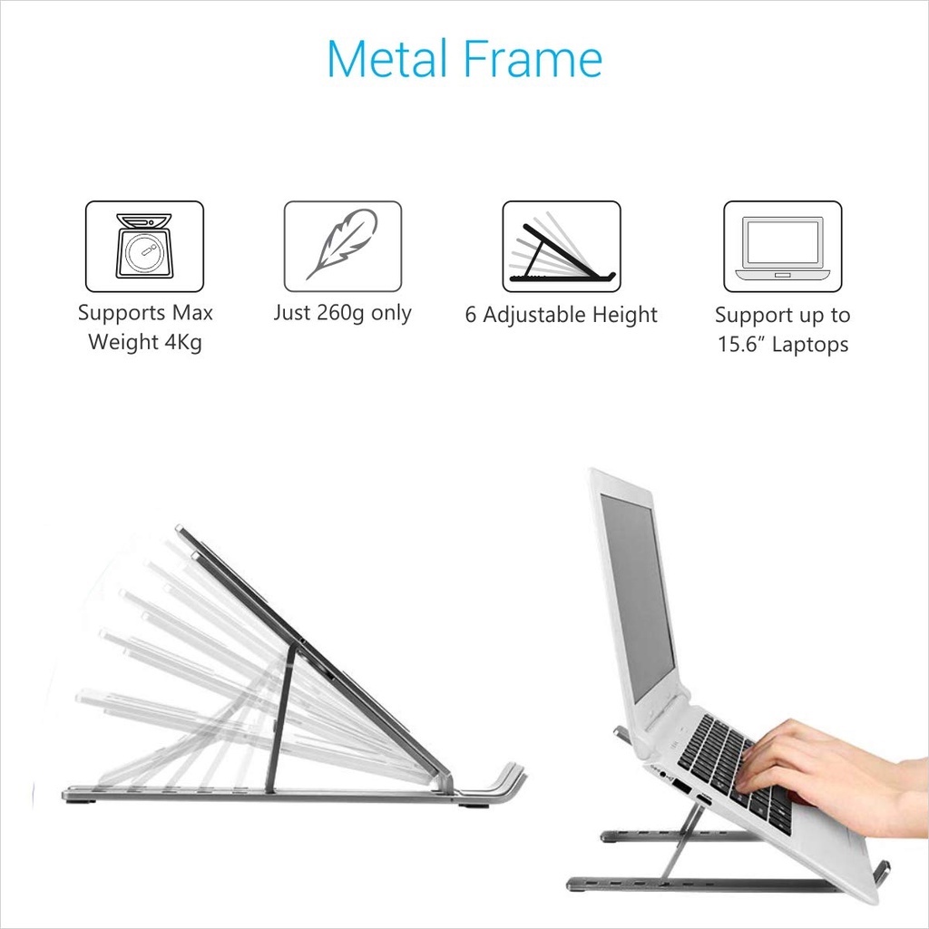 Suporte De Notebook Laptop Stand Dobravel 14 Ate 17 Polegada | Shopee Brasil