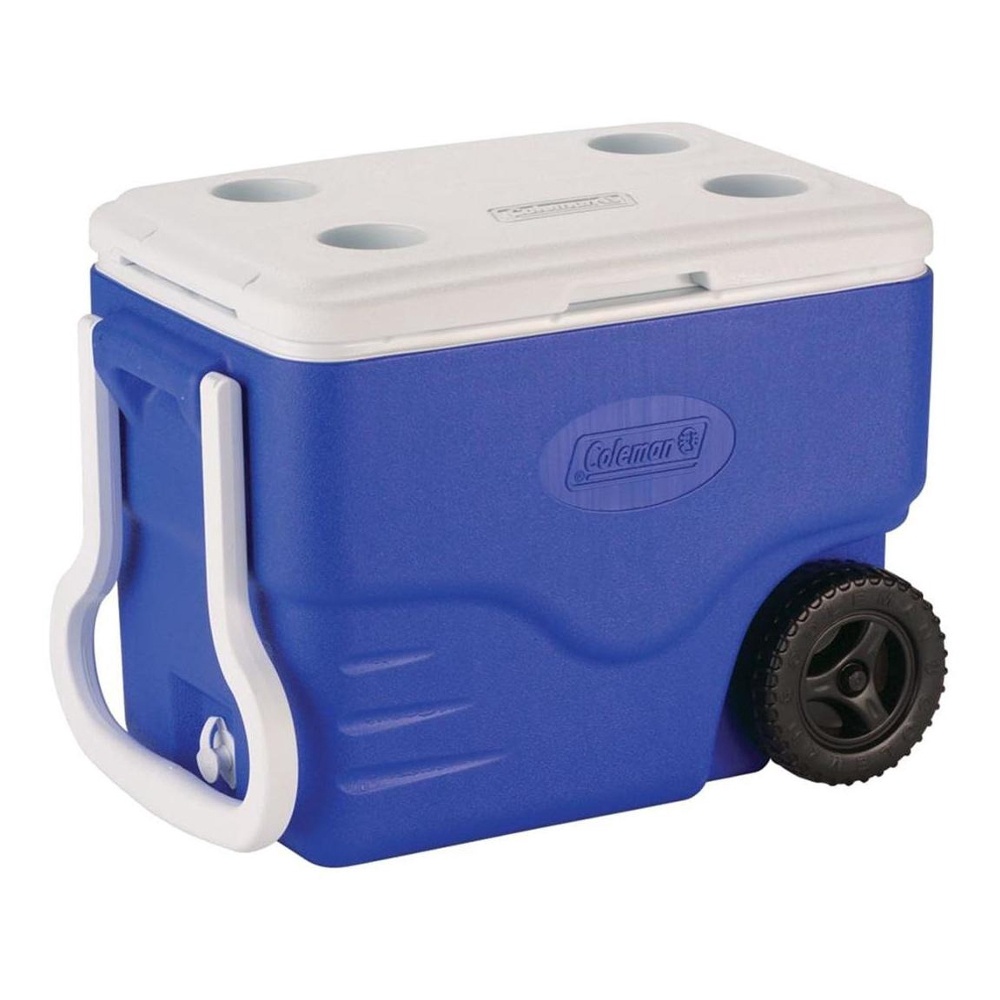 Caixa Térmica 38 L Azul Com Rodinha - Cooler Bebidas Coleman | Shopee ...