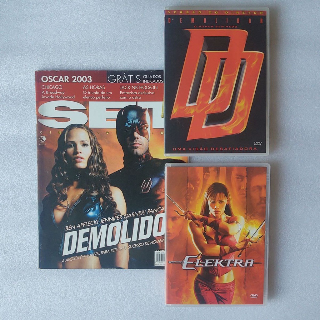 Kit Demolidor O Homem Sem Medo Daredevil e Elektra - 2 DVDs + revista ...