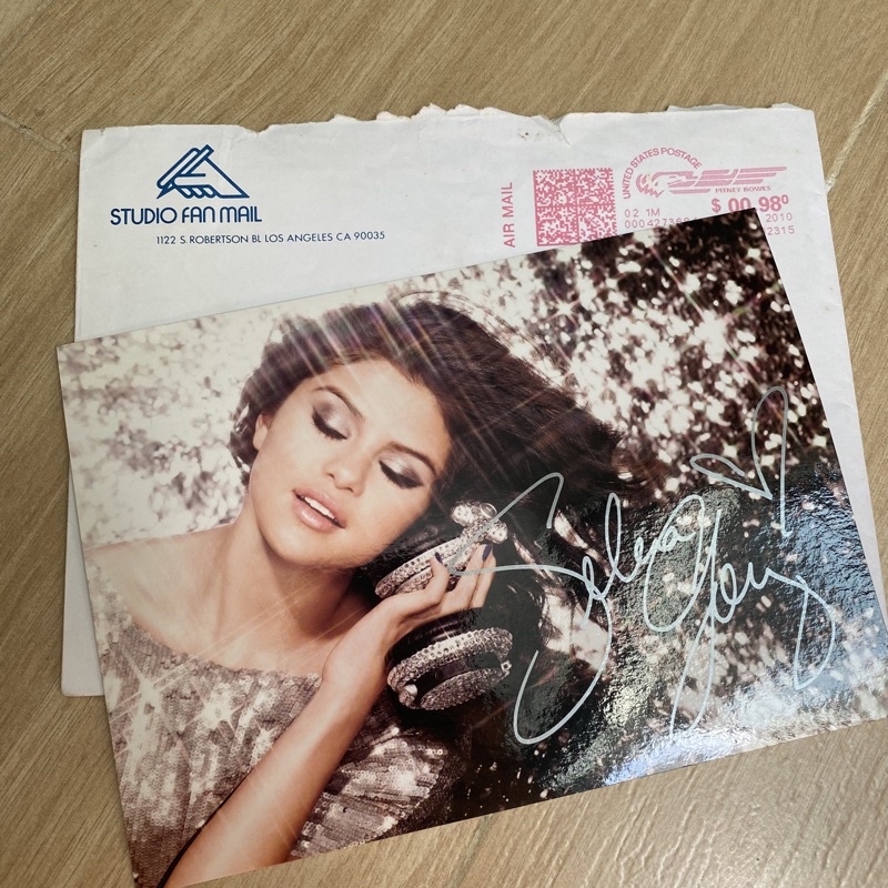 Autógrafo Selena Gomez Oficial fan mail 3 | Desapegos Coleção de fã ...