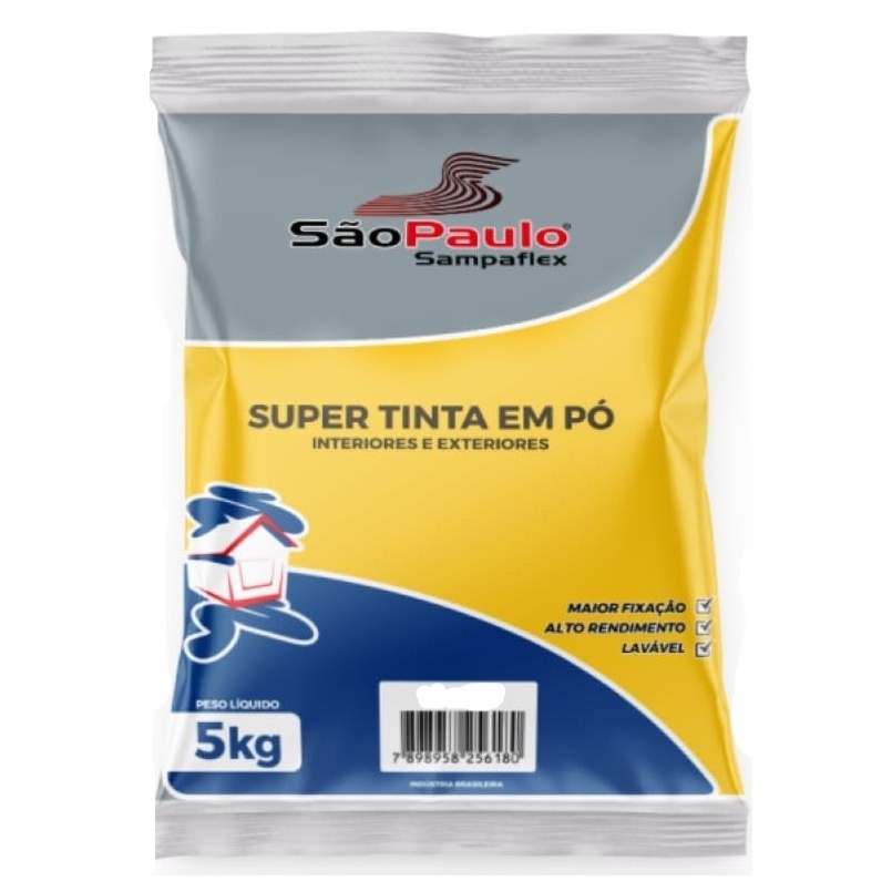 Tinta em Pó Para Parede 5 Kg Sampaflex Diversas Cores | Shopee Brasil