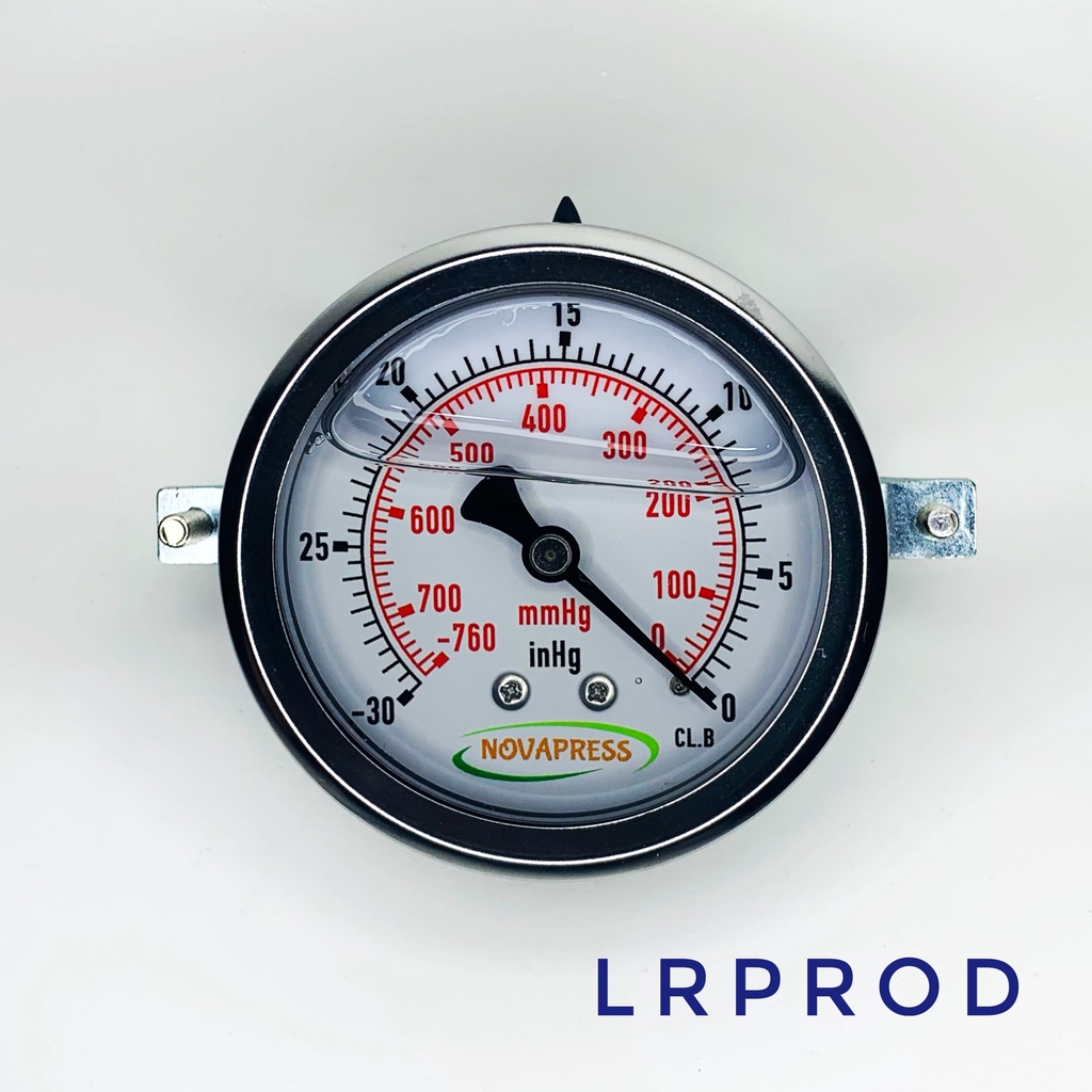 KIT 4 Vacuômetros Diam.63mm (2.1/2” ) Horizontal - Escala -30 inHg x ...