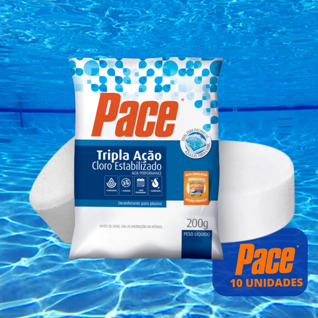 Pastilhas De Cloro Clarificante 3 Em 1 200g Para Piscinas (10unidades ...