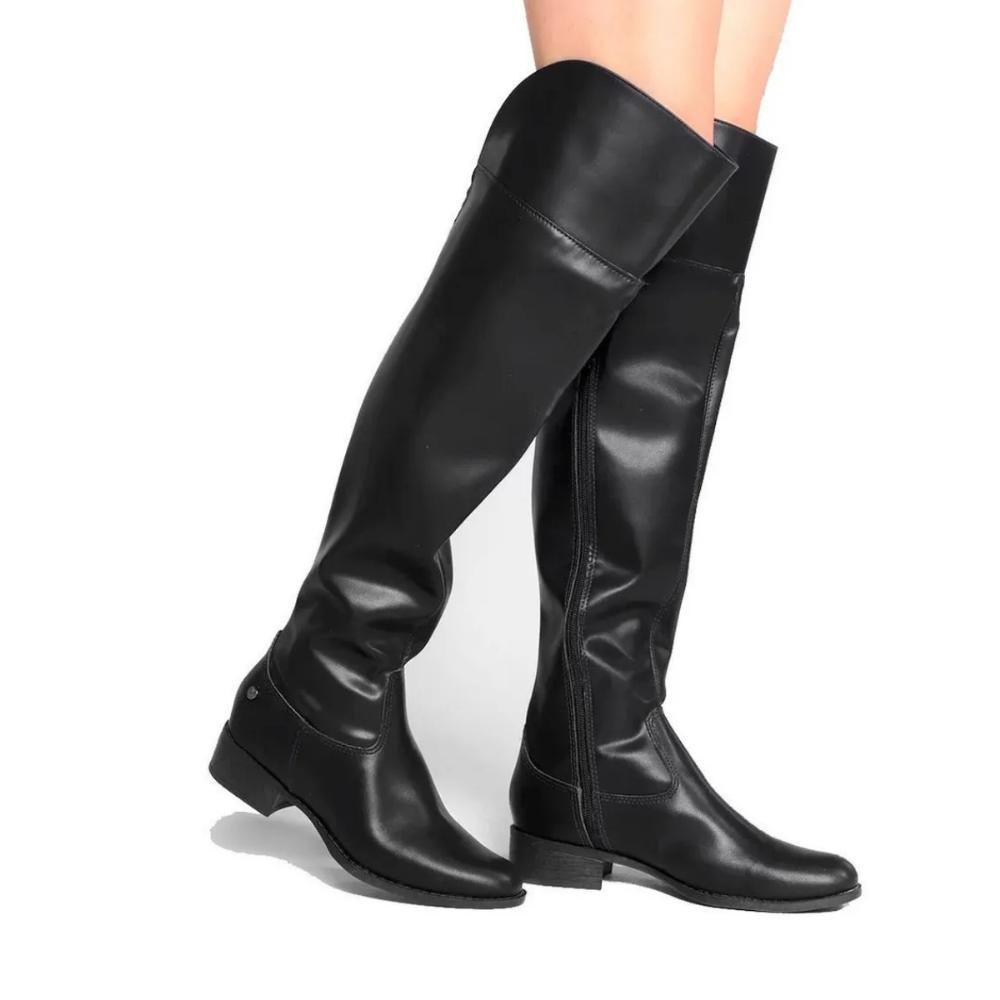 BOTAS OVER THE KNEE VIA UNO 050433 - T | Shopee Brasil