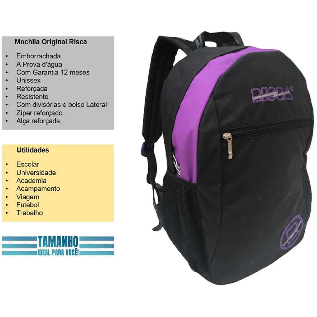 Bolsa de Ombro Feminina Mochila Risca Original Garantia 12 Meses ...