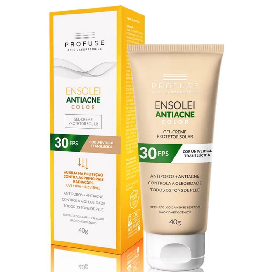 Protetor solar ensolei antiacne cor universal fps 30 40g | Shopee Brasil