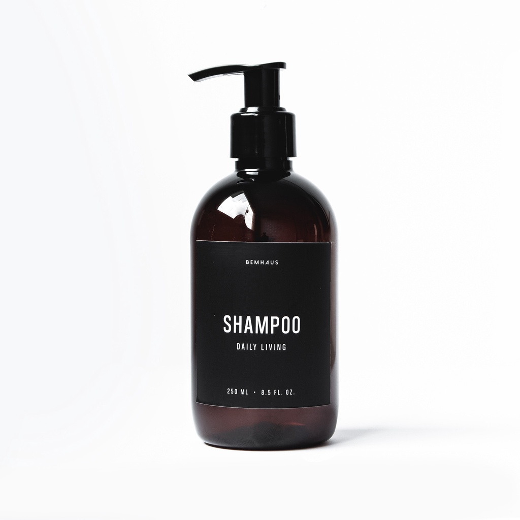 Frasco Ambar Shampoo 250 ml Dispenser Bemhaus Black | Shopee Brasil