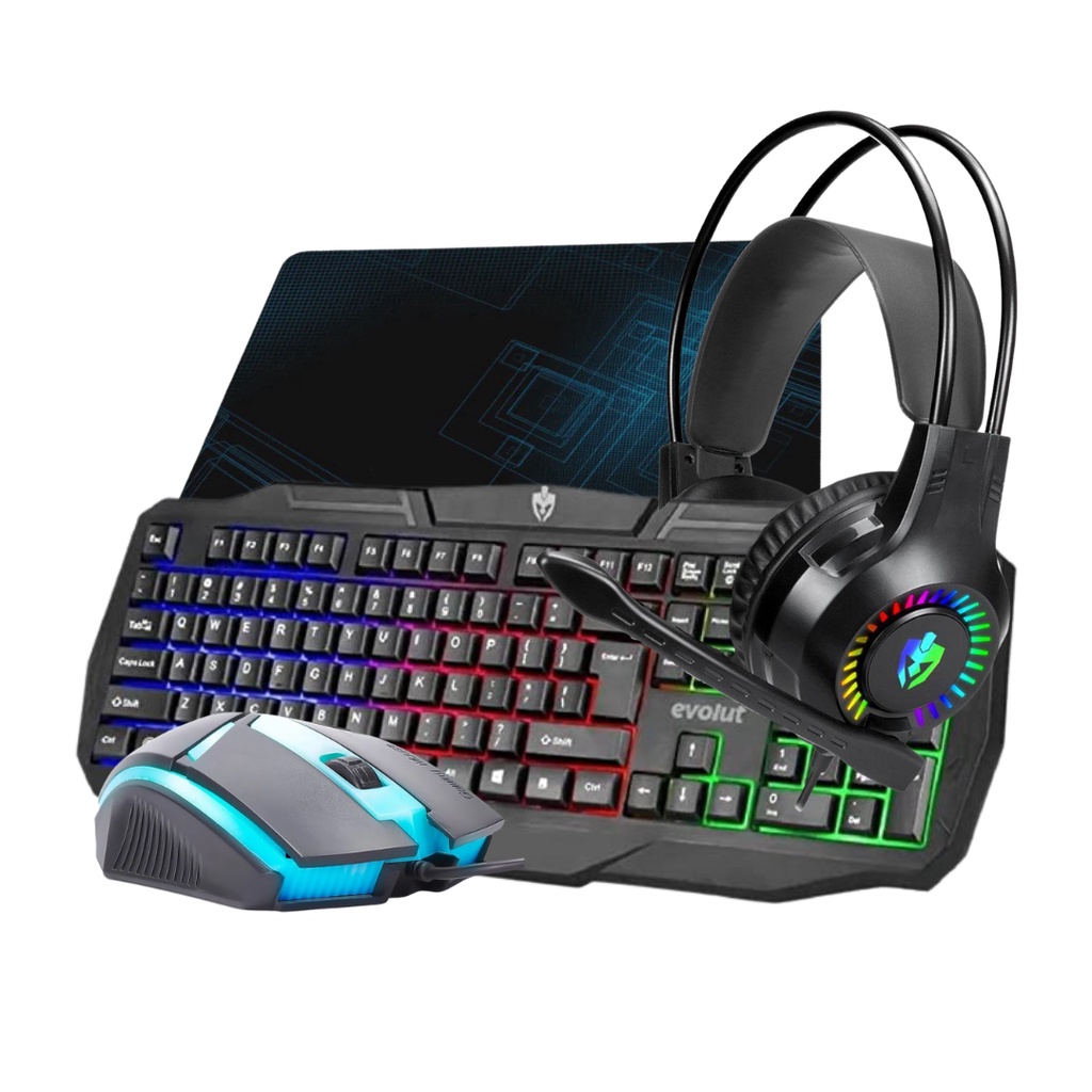 Kit Gamer teclado + Mouse + Headset + Mousepad - RGB Completo - Oferta ...