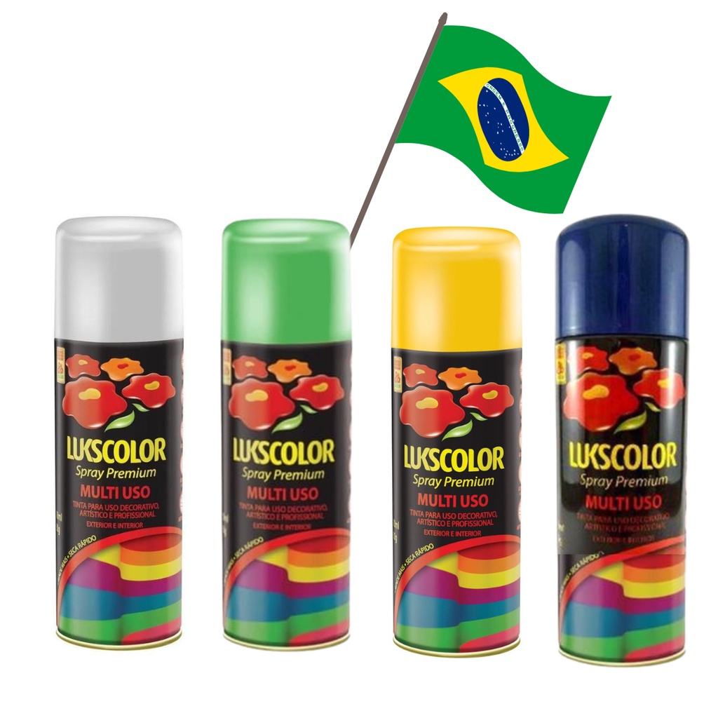 Kit 4un Tinta Spray Copa Do Mundo Decoração Brasil Lukscolor | Shopee ...