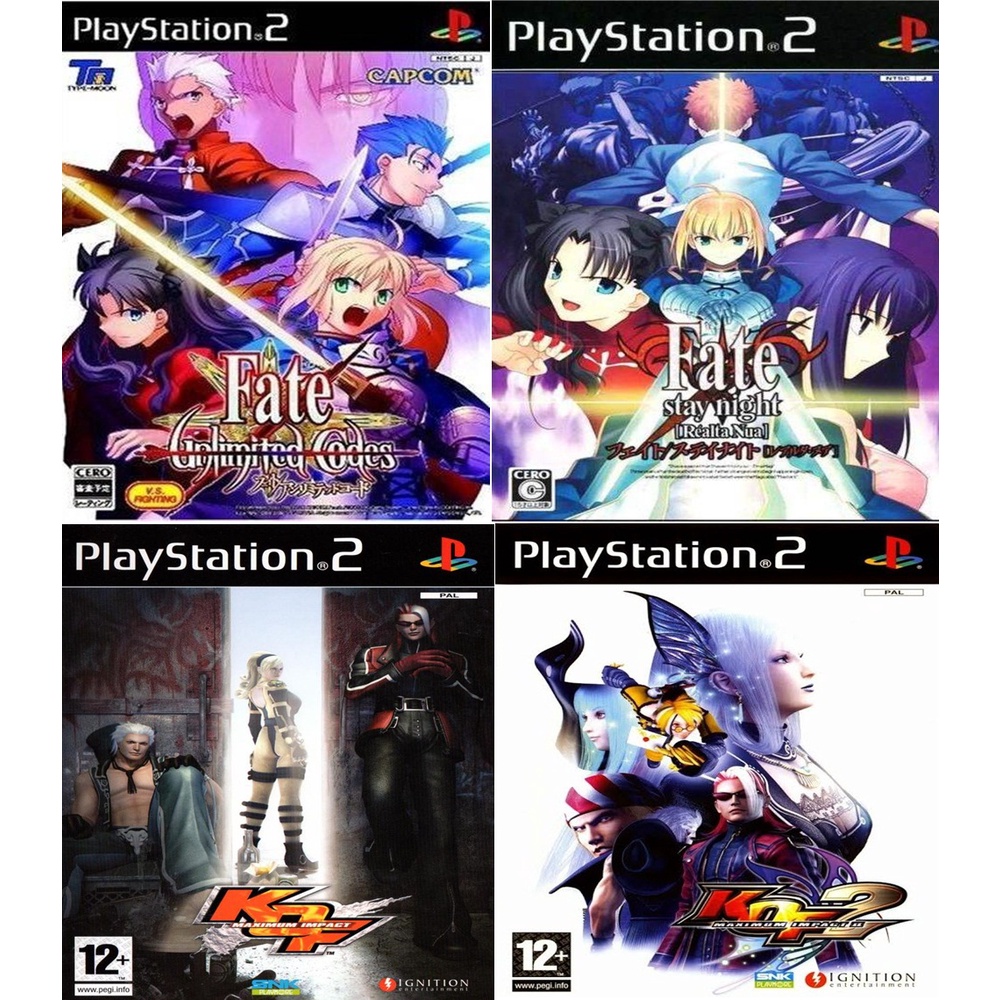 Kit Fate Stay Night Collection + KOF Maximum Impact com 4 Jogos (PS2 ...