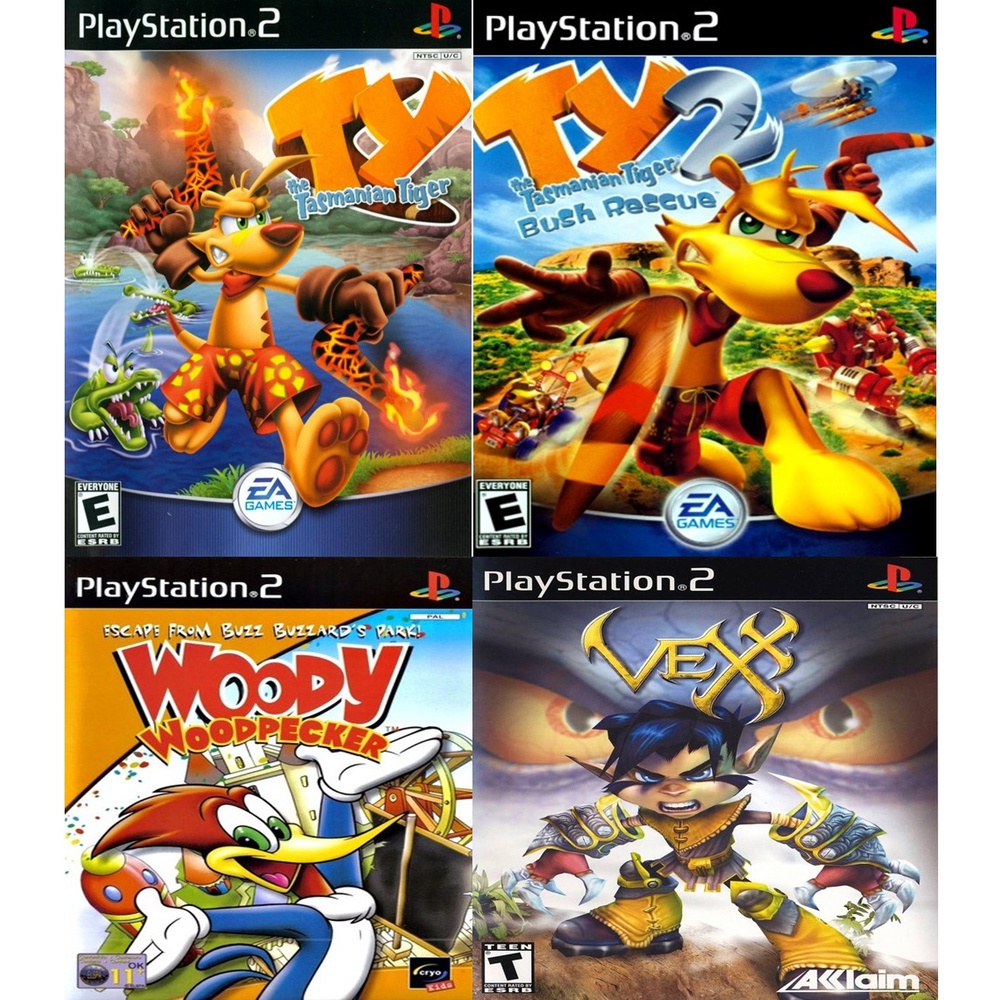 Kit Ty The Tasmanian Tiger Collection + Woody Woodpecker + Vexx (PS2 ...