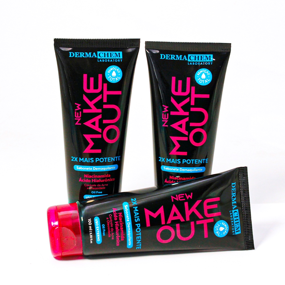 Sabonete Demaquilante New Make Out Dermachem 100ml | Shopee Brasil