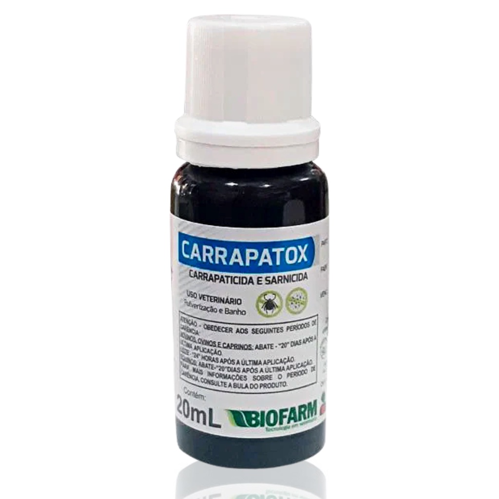 Carrapatox Biofarm Carrapaticida e Sarnicida - 20ml | Shopee Brasil