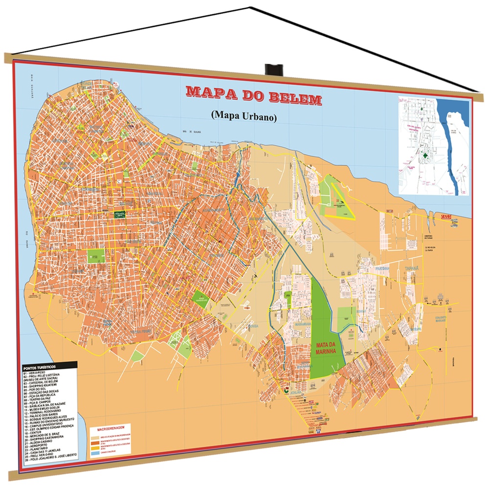 Mapa Cidade Belém Do Pará Politico Banner Geográfico Escolar Geografico ...