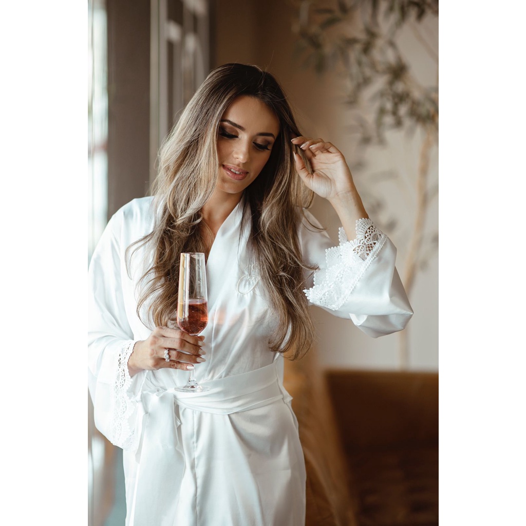 Robe Noiva Luxo Longo Roupão Longo Casamento Personalizado Longo ...