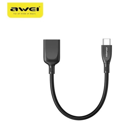 Awei Cl-14 Otg Adapter Type C To Usb. | Shopee Brasil