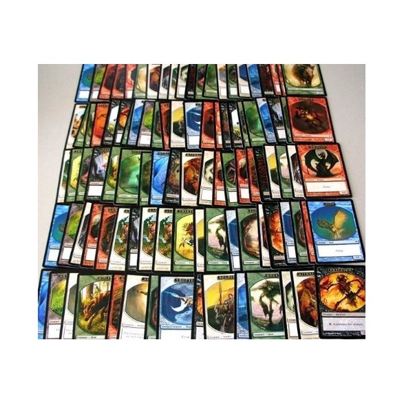 Lote/bulk/Lotes/conjunto de carta de 100 Cartas Fichas token Magic The ...