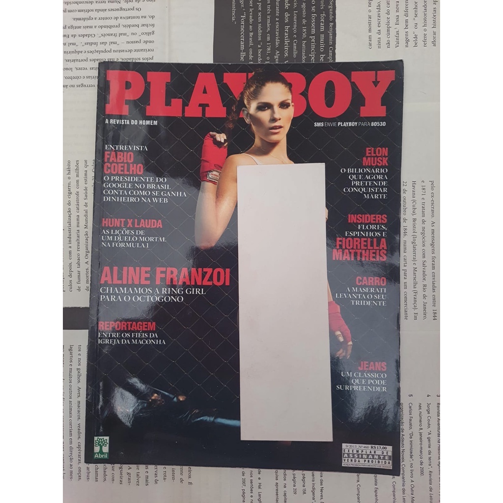 Revista Playboy setembro 2013 Aline Franzoi | Shopee Brasil