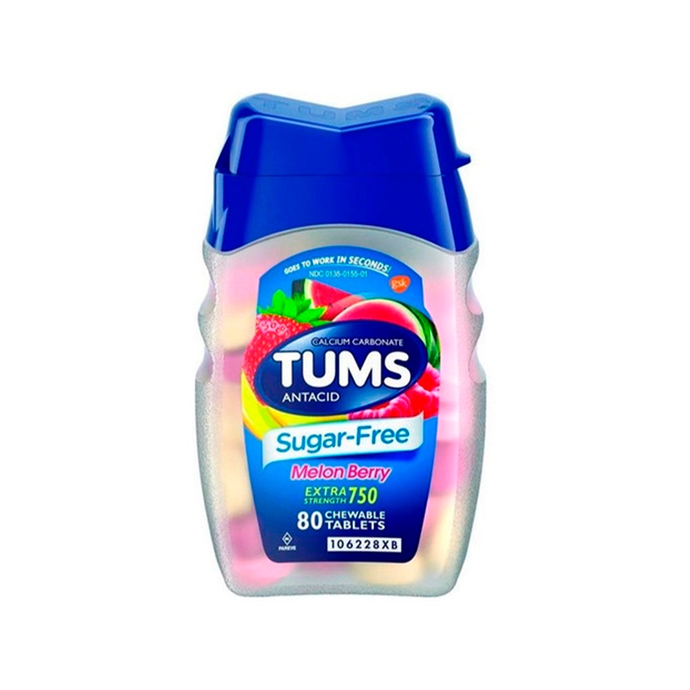 Pastilha Tums Sugar Free Melon Berry 80 Tabletes Importado | Shopee Brasil