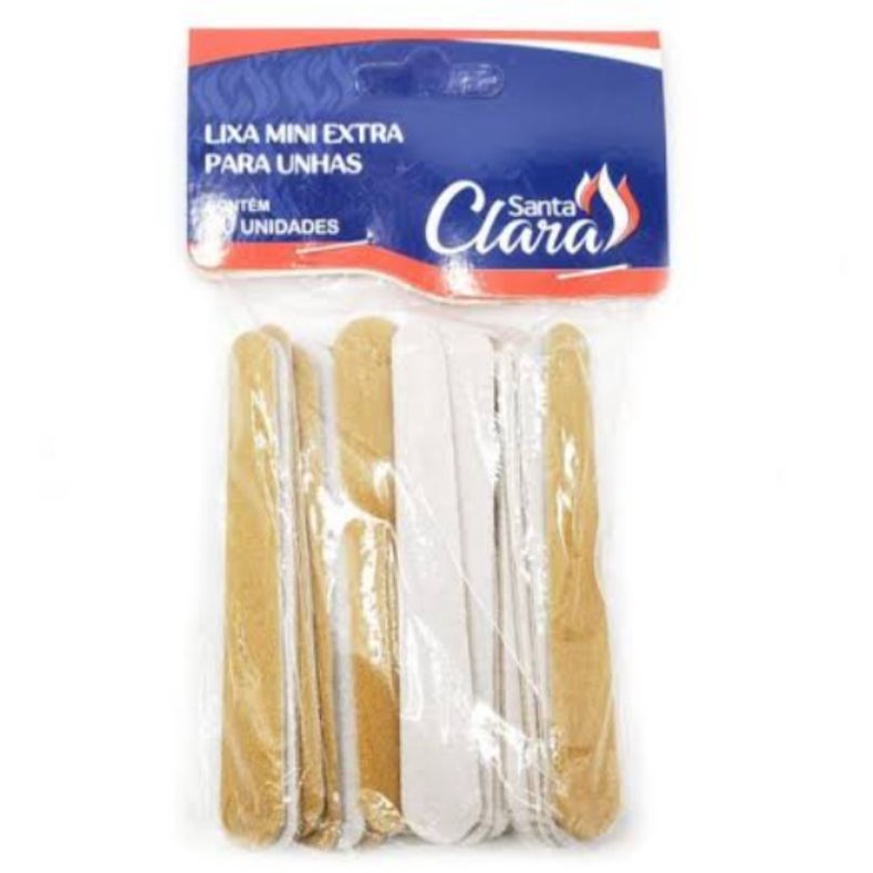 Lixa mini extra para unhas Santa Clara - pacote c/ 20 unidades | Shopee ...