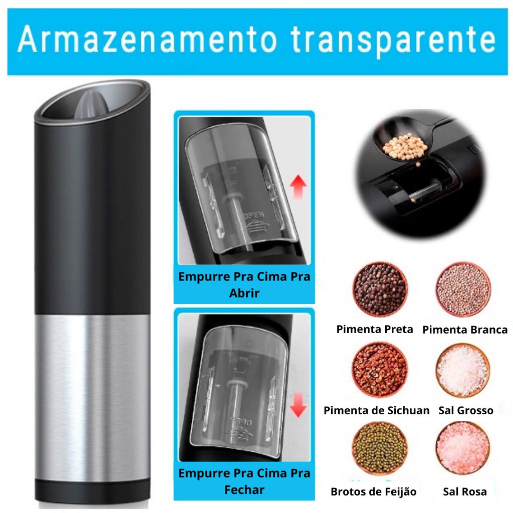 Moedor Eletrico de Temperos (Automatico) | Shopee Brasil