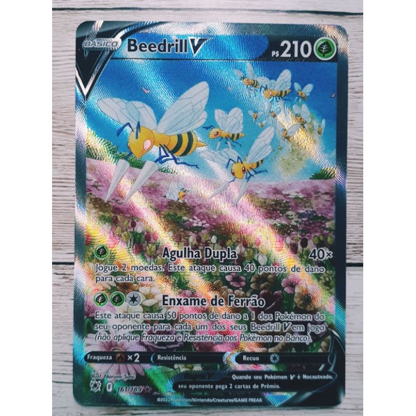 Carta Pokemon - Beedrill V (161/189) Estrelas Radiantes | Shopee Brasil