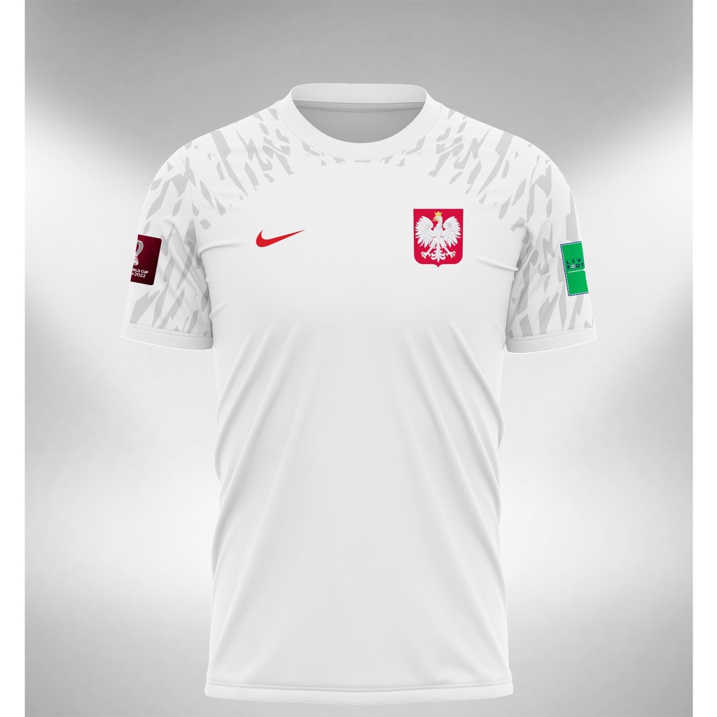 Polonês Jersey Home Away 2022 Copa Do Mundo Patch Completo | Shopee Brasil