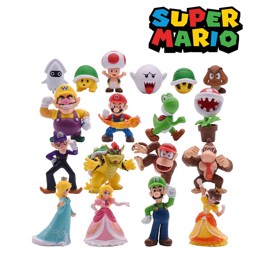 Mário Bross e Turma - Princesa, Luigi, Yoshi, Wário, Toad, Boo, Shell ...